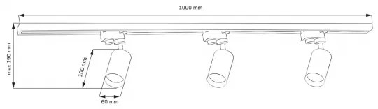 Bodové svítidlo do lištového systému MARIBEL 3xGU10/10W/230V zlatá