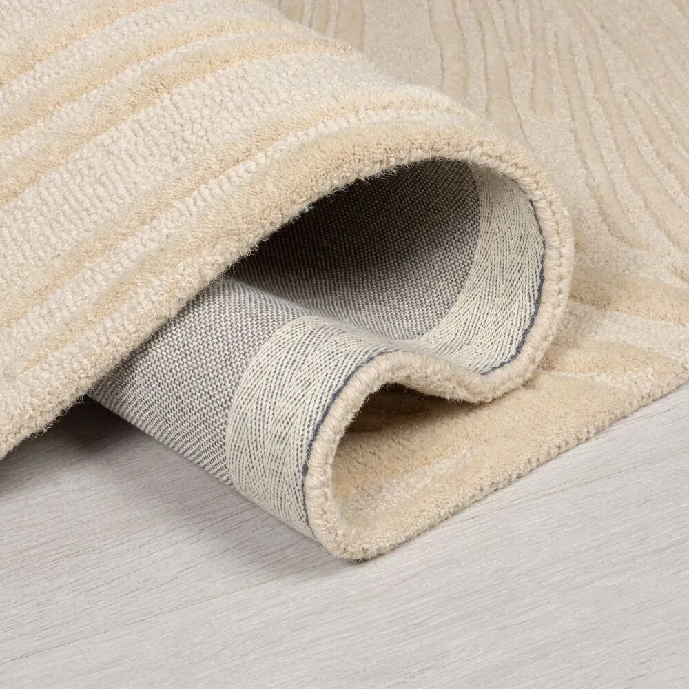 Flair Rugs, Kusový koberec Solace Lino Leaf Natural, 160x230, béžová, ložnice