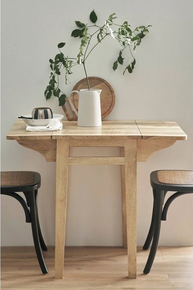 Rozkládací jídelní stůl s přídavnou deskou z mangového dřeva 43,5x60 cm Derri – Ellos Home