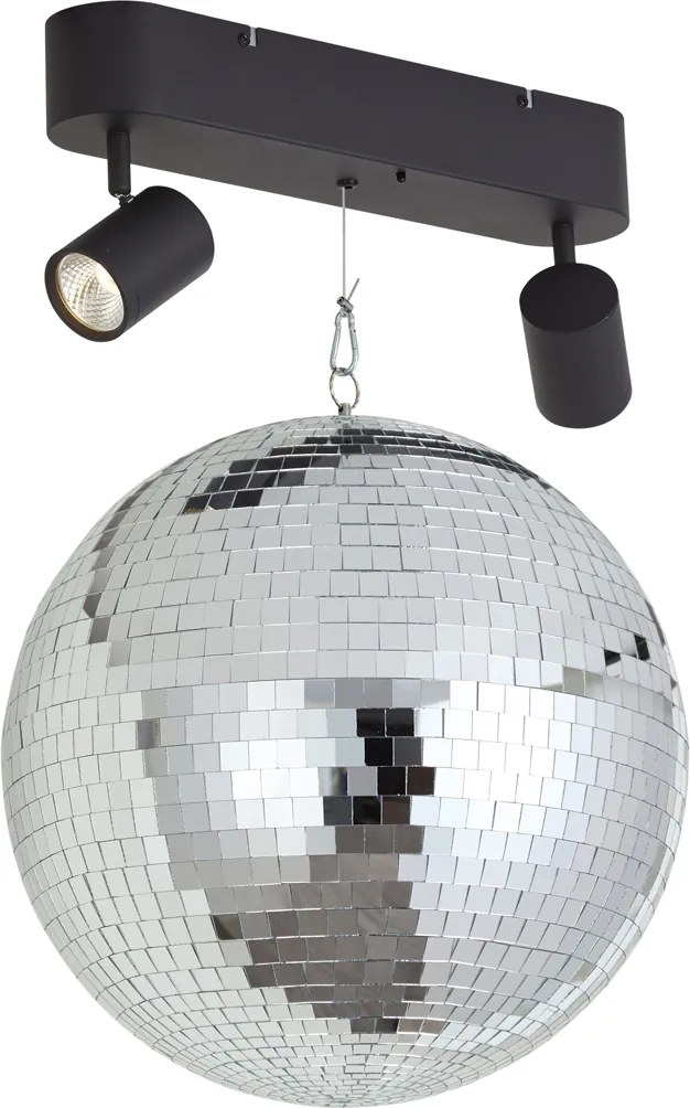 Retro závěsná lampa Discoball vč. LED, 2 světla s dálkovým ovládáním
