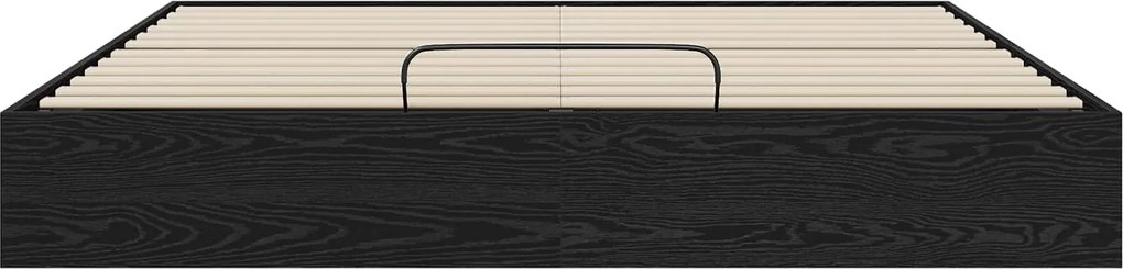 Ottoman postel Černý Dub 203 x 180 x 25 cm Dřevěný materiál 3409206