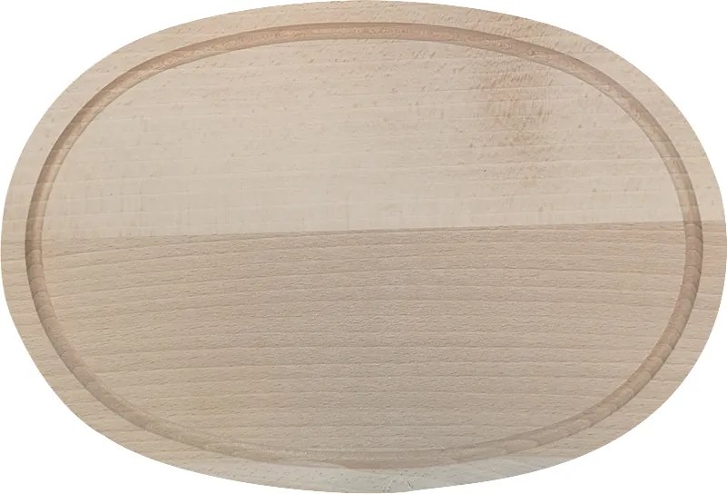 AMADEA Dřevěné servírovací prkénko - podnos ovál, masivní dřevo, 30 cm