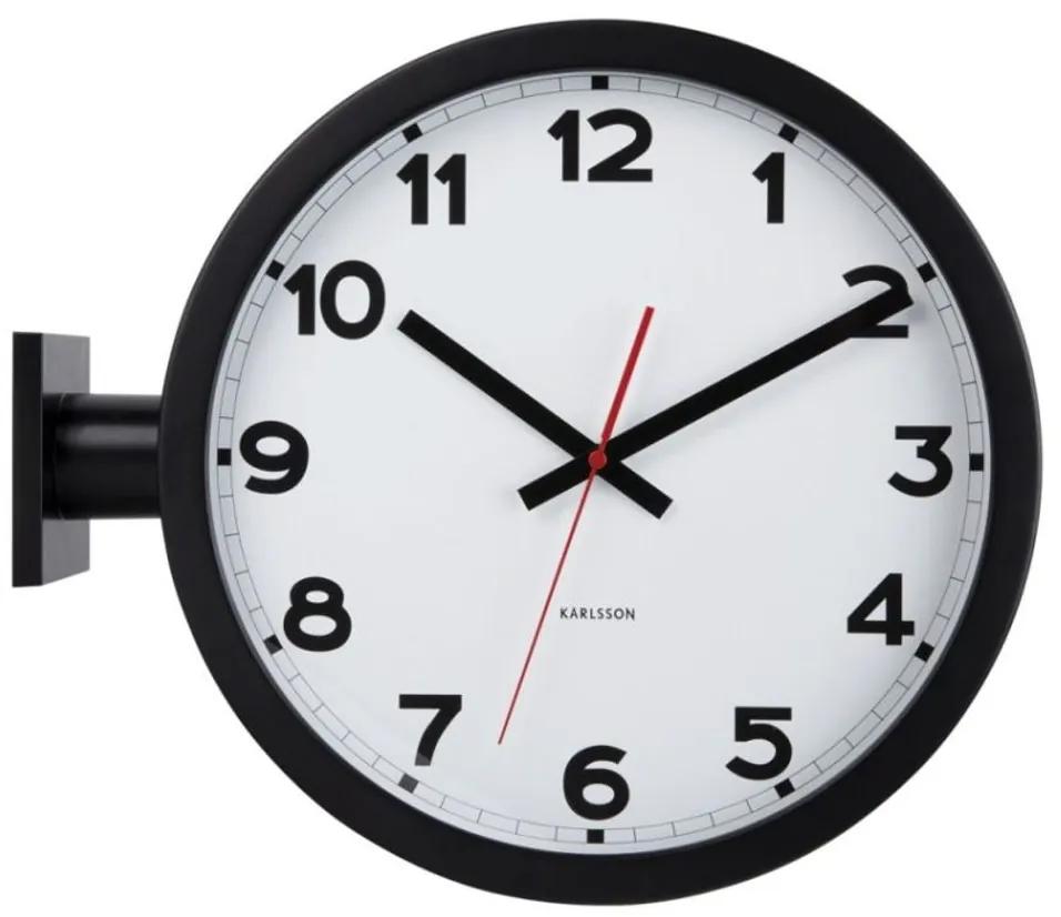 Oboustranné nástěnné hodiny KA5966WH Karlsson 38cm