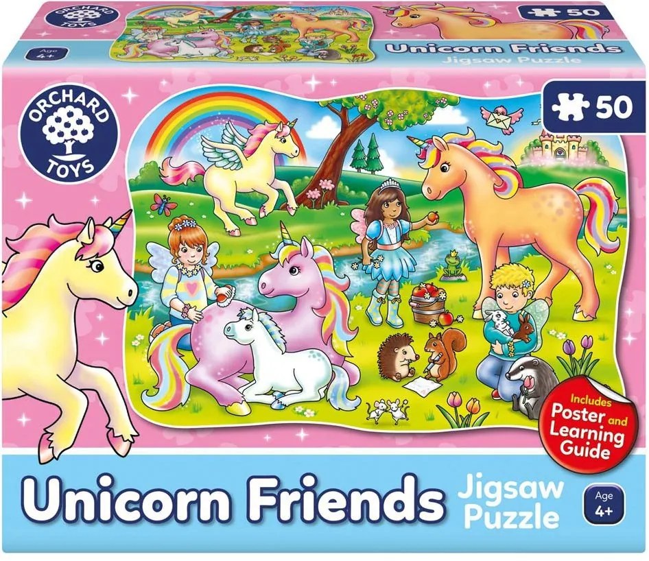 Orchard toys vzdělávací puzzle přátelé jednorožci