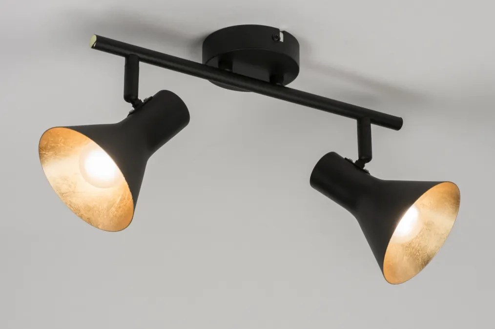 Stropní designové svítidlo do kuchyně Retro 60 Black and Gold II