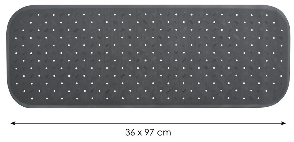 MSV protiskluzová podložka do vany CLASS Premium, šedá, SBS  kaučuk, 36 x 97 cm