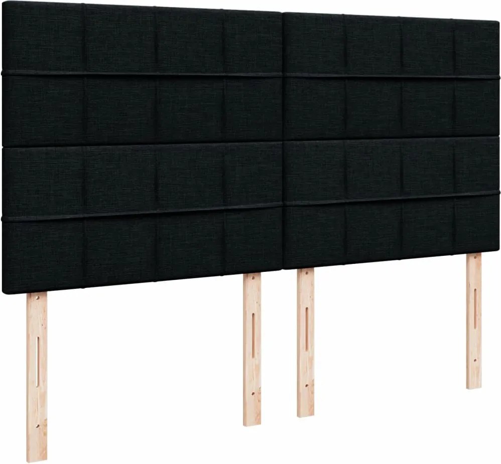 Box spring postel s matrací černá 180x200 cm textil 3292869