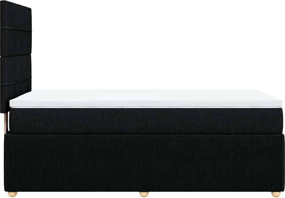 Box spring postel s matrací černá 100 x 200 cm textil 3294269
