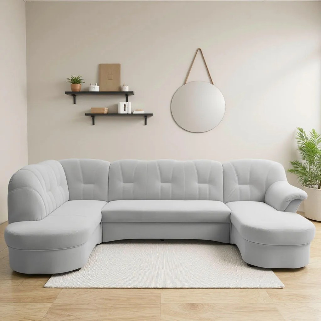 XXXLutz SEDACÍ SOUPRAVA, textil, barvy stříbra MID.YOU - Sedací soupravy - 001776009122