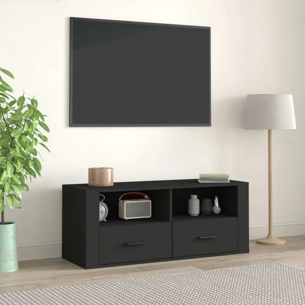 vidaXL TV skříňka 100 x 35 x 40 cm kompozitní dřevo [816814] Barva: hnědý dub