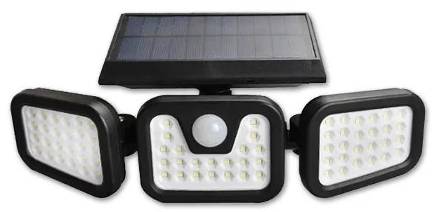 LED Solární reflektor se senzorem LED/15W/3,7V 2400 mAh IP54 4500K