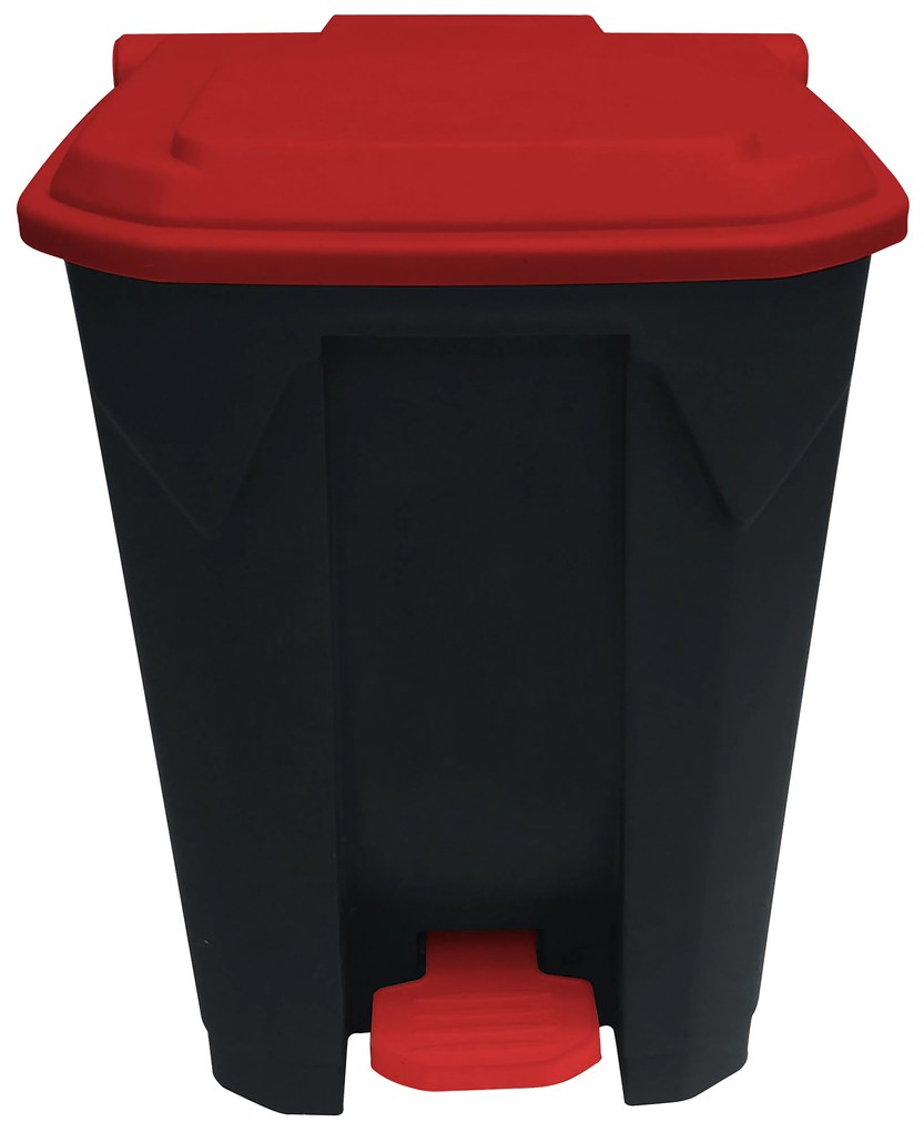 TKG pedálový odpadkový koš,červený,50L,393007