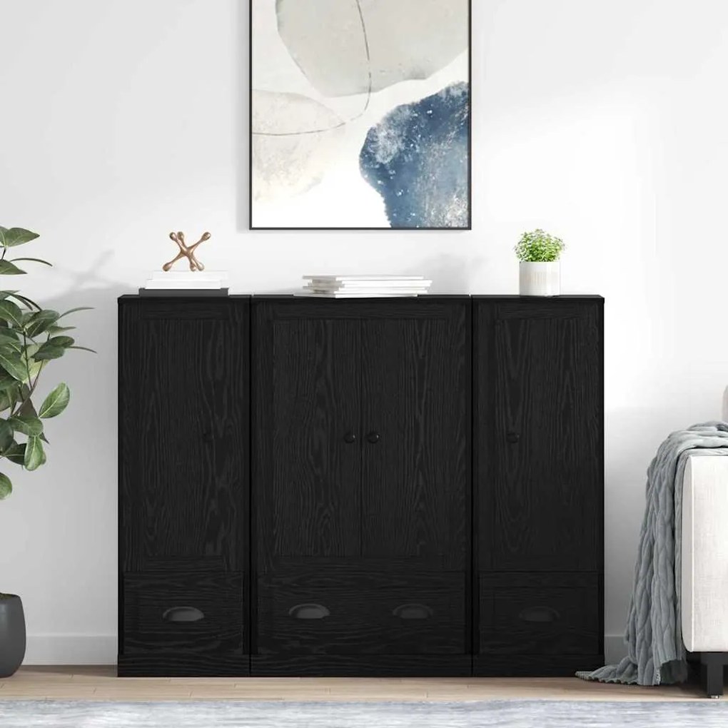 Vysoký bufet 3 ks Černý dub 132 x 35,5 x 103,5 cm 3402673