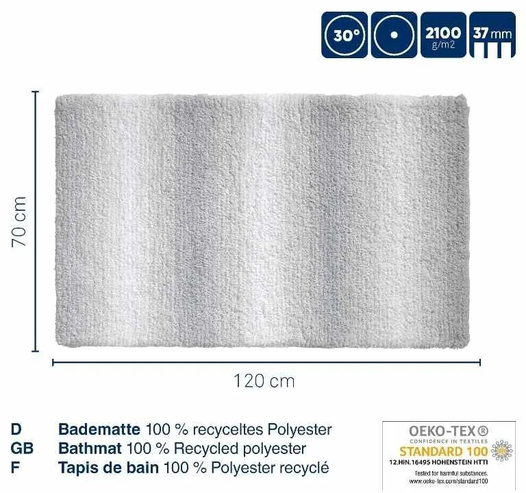 KELA Koupelnová předložka Ombre 120x70 cm polyester starorůžová KL-23567