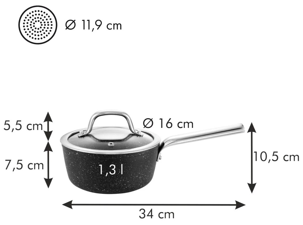 TESCOMA Rendlík PRESIDENT Stone s poklicí ø 16 cm, 1,3 l