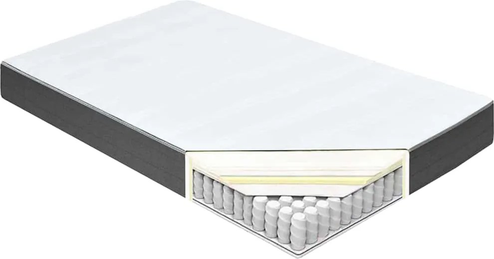 Postel boxspring tmavě šedá textil 140 x 200 cm 3054724