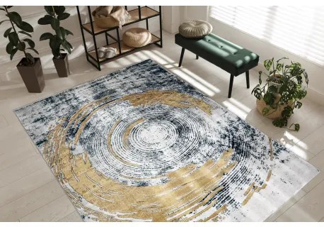 koberec EMERALD výhradní 1024 glamour, stylový abstrakce modrý / zlato velikost 160x220 cm | krásné koberce cz