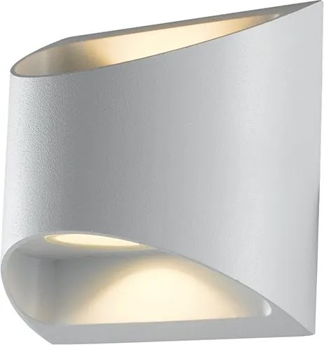 FAN LED-W-VEYRON BCO Venkovní nástěnné svítidlo LED VEYRON bílá hliník 2x3,5W 840lm CCT IP54 13x12,3x6,9 cm - FANEUROPE
