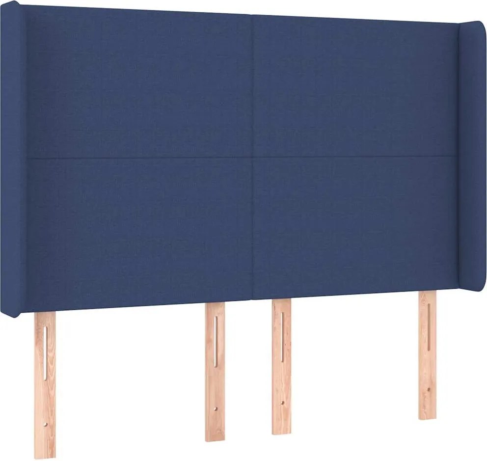 Box spring postel s matrací modrá 140x190 cm textil 3131831