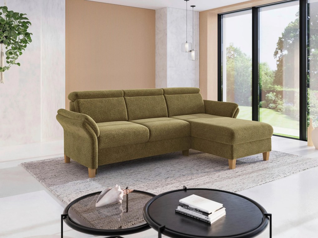 XXXLutz ROHOVÁ SEDAČKA, textil, olivově zelená Sit & More - Sedací soupravy - 000144025754