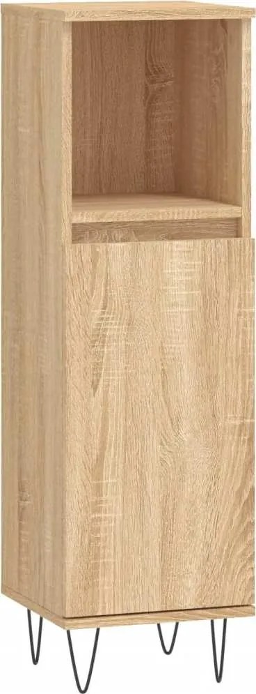 vidaXL 3dílný set koupelnového nábytku kompozitní dřevo [3190278] Barva: bílá s vysokým leskem