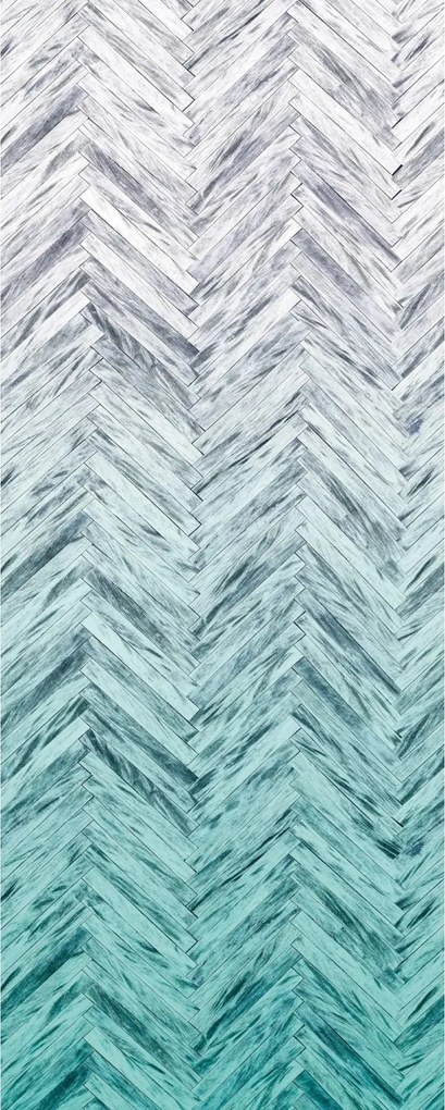 Komar Vliesová fototapeta Herringbone Mint 100 x 250 cm