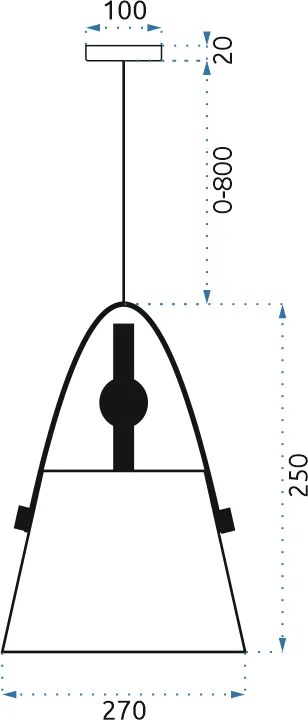 Toolight Toolight, stropní svítidlo BUFFO 1xE27 APP158-1CP, šedá, OSW-00172