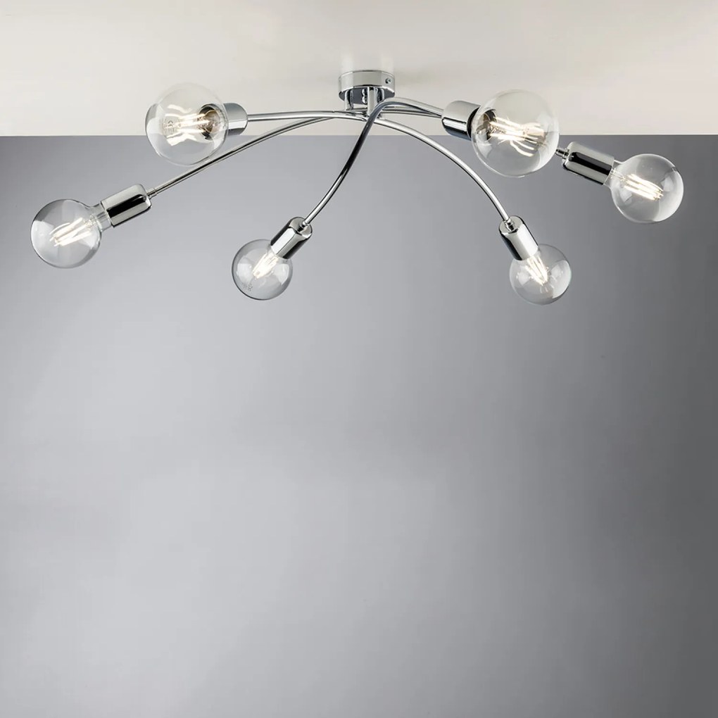 Light for home - Kovový lustr BL222-PL6-CR Bpm, 6 X 60 Watt Max, chrome, 6 X 60 W, E27, Chrom