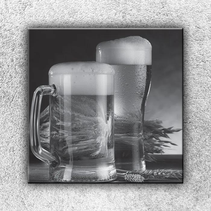 Xdecor Půllitry piva (70 x 70 cm) - Jednodílný obraz
