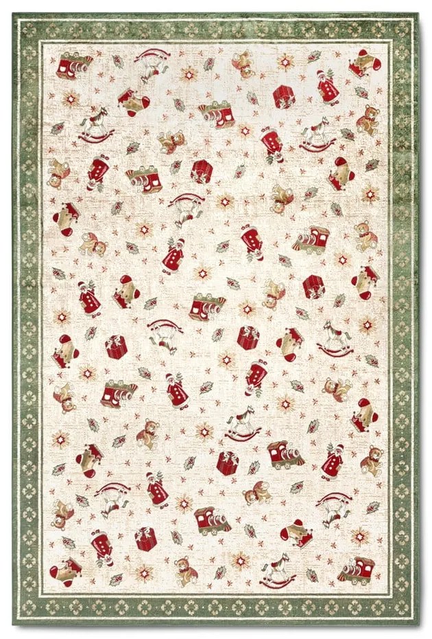 Zelený koberec s vánočním motivem s příměsí bavlny 160x230 cm Toy's Delight Green Christmas – Villeroy&Boch