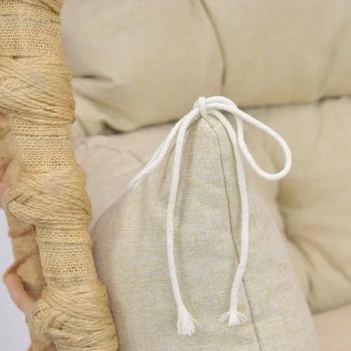 Benlemi Přírodní závěsné křeslo LENA ručně pletené z vrbového proutí Zvolte barvu: Světle šedá