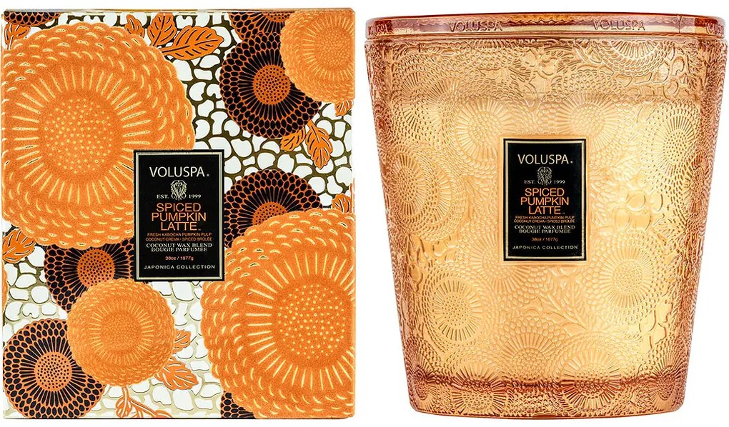 Voluspa – vonná svíčka Spiced Pumpkin Latte (Kořeněné dýňové latte), 1077 g