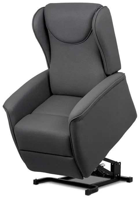 Polohovací křeslo, elektrické kabelové ovládání, šedá, látka, TV-1192 GREY2 Barva: šedá