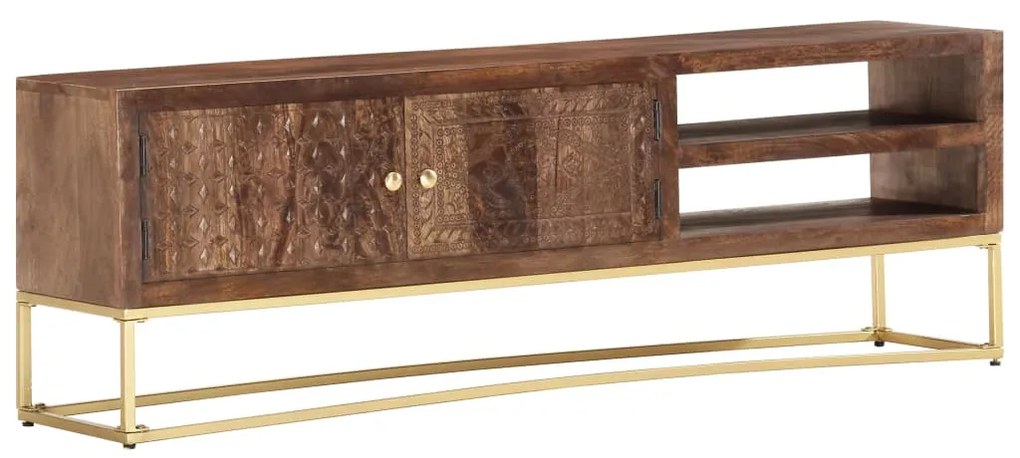 TV stolek Hamilton - masivní mangovníkové dřevo | 140x30x30 cm