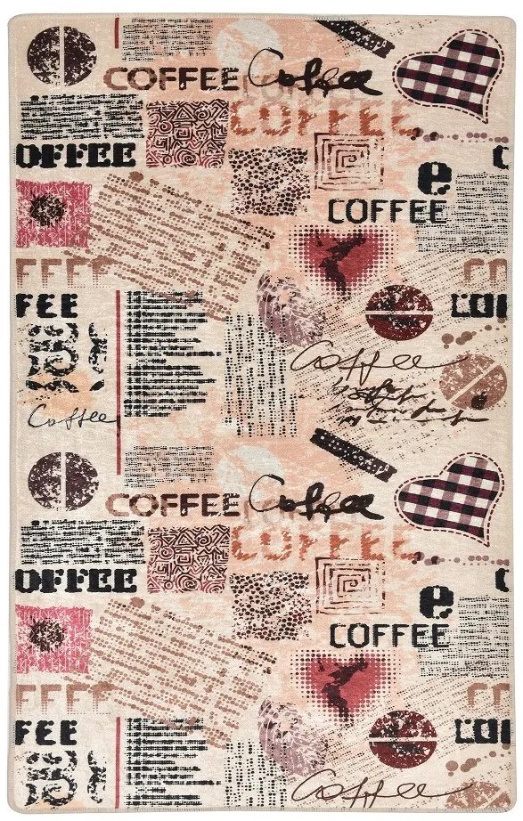 Koberec Coffee 80x200 cm béžový/růžový