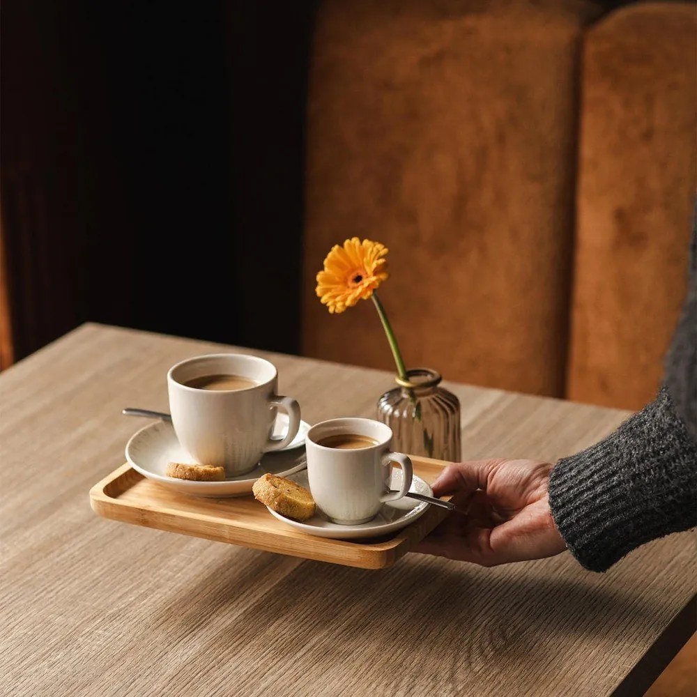 Světle šedý porcelánový šálek na cappuccino 200 ml Nuance – BonBistro