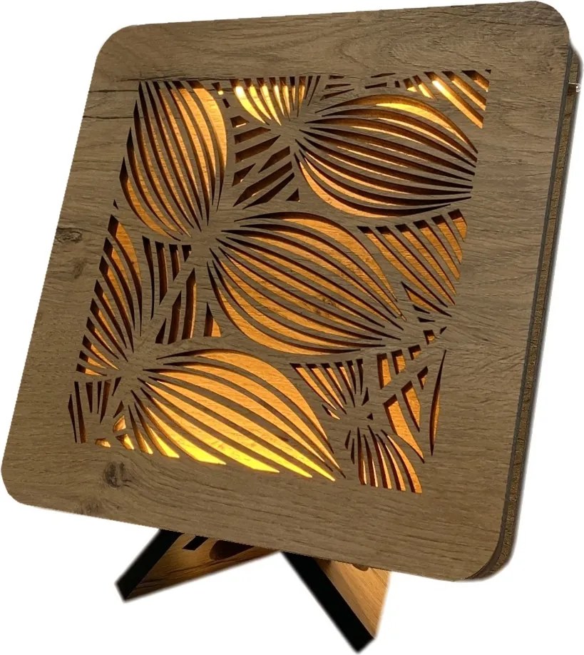 Li-Go "Listy" lampa 19x19 cm provedení povrchu: ořech