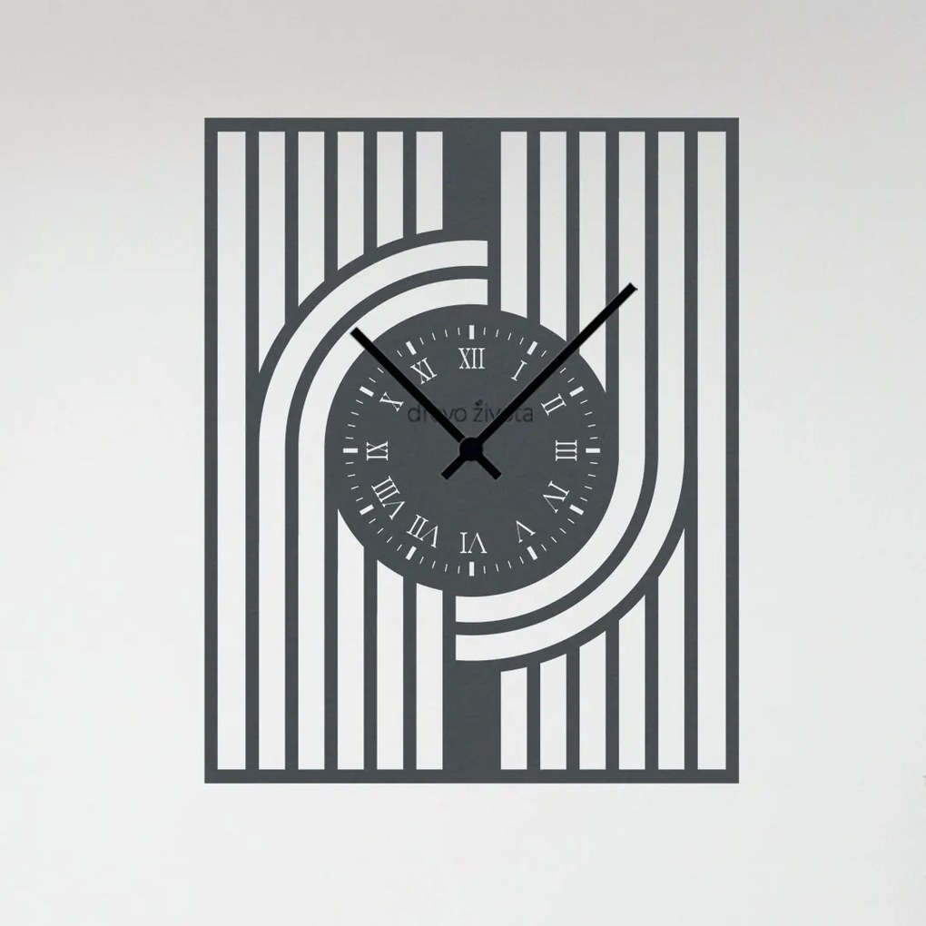dřevo života Nástěnné hodiny GATSBY Zvolte barvu dekoru: Javor, Zvolte velikost hodin (cm): 39x50, Barva ručiček: Černé
