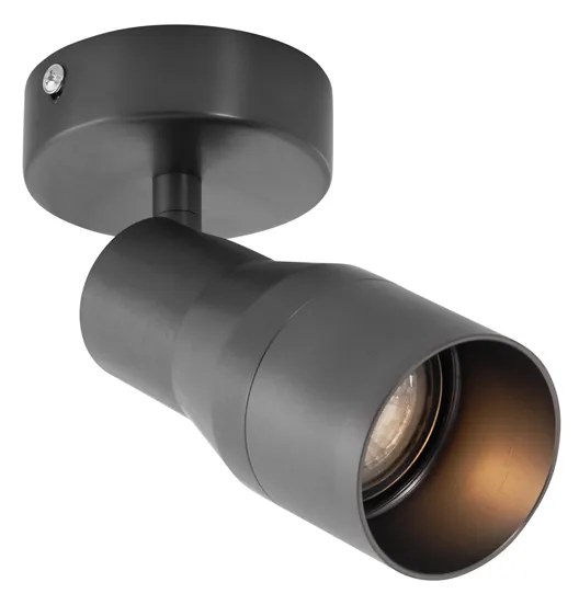 Moderní stropní bodové svítidlo antracitově šedé GU10 50 mm kulaté - Stanley