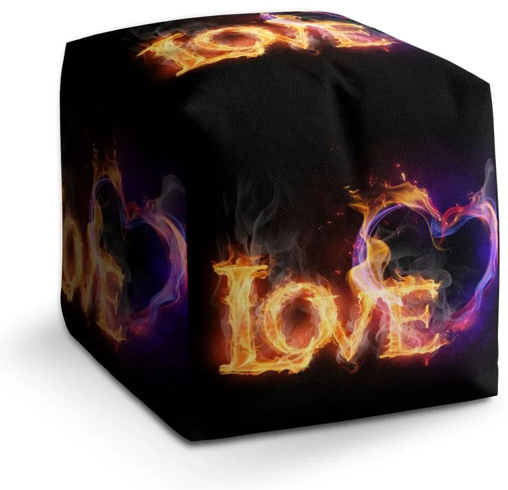 Sablio Taburet Cube Love: 40x40x40 cm