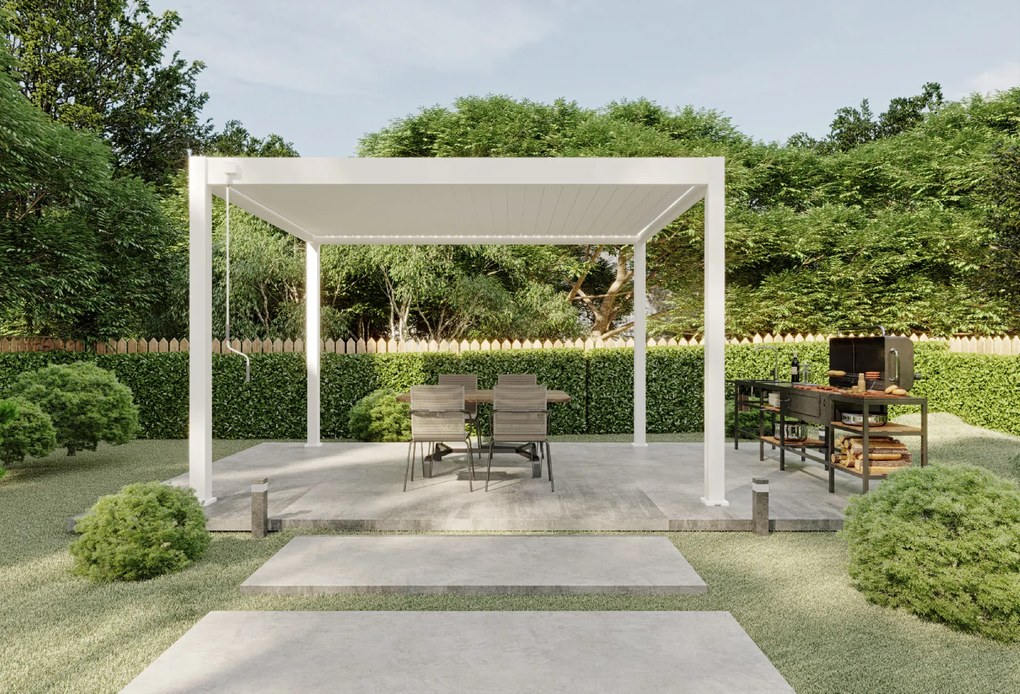 Outdoor Creations Hliníková pergola s lamelami ORION 300x300cm 4 stojky Barva: Antracit RAL 7015