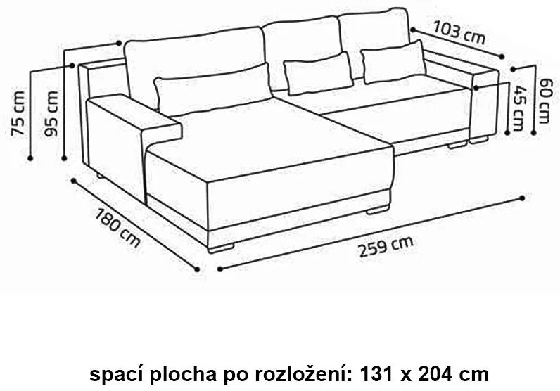 Sedací souprava Lacosta - UNIVERZÁLNÍ - světle šedobéžová