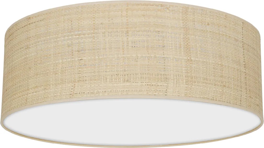 Stropní svítidlo Marshall, 1x ratanové stínítko, (bílé plexisklo), (fi 50cm)