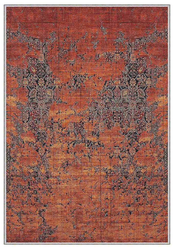 Conceptum Hypnose Kusový koberec HMNT387, Červená, Oranžová, Hnědá, 160 x 230 cm