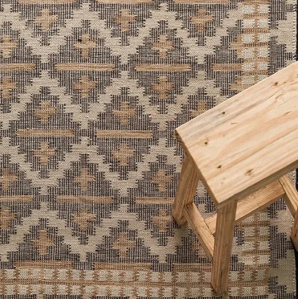 Diamond Carpets India, Ručně vázaný kusový koberec Marsel DE 2256 Multi Colour, 140x200, hnědá, chodba / předsíň