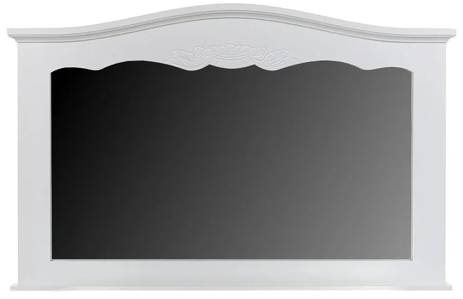 Dřevěné zrcadlo - bílé (95x62 cm)  venkovský stylu