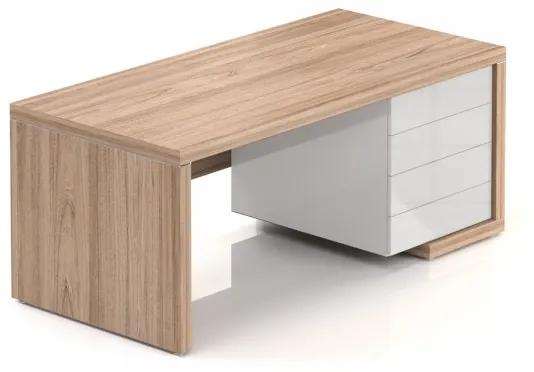 Stůl Lineart 180 x 85 cm + pravý kontejner