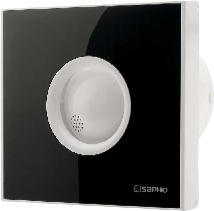 SAPHO - LITE koupelnový ventilátor axiální, 15W, potrubí 100mm, černá LT103