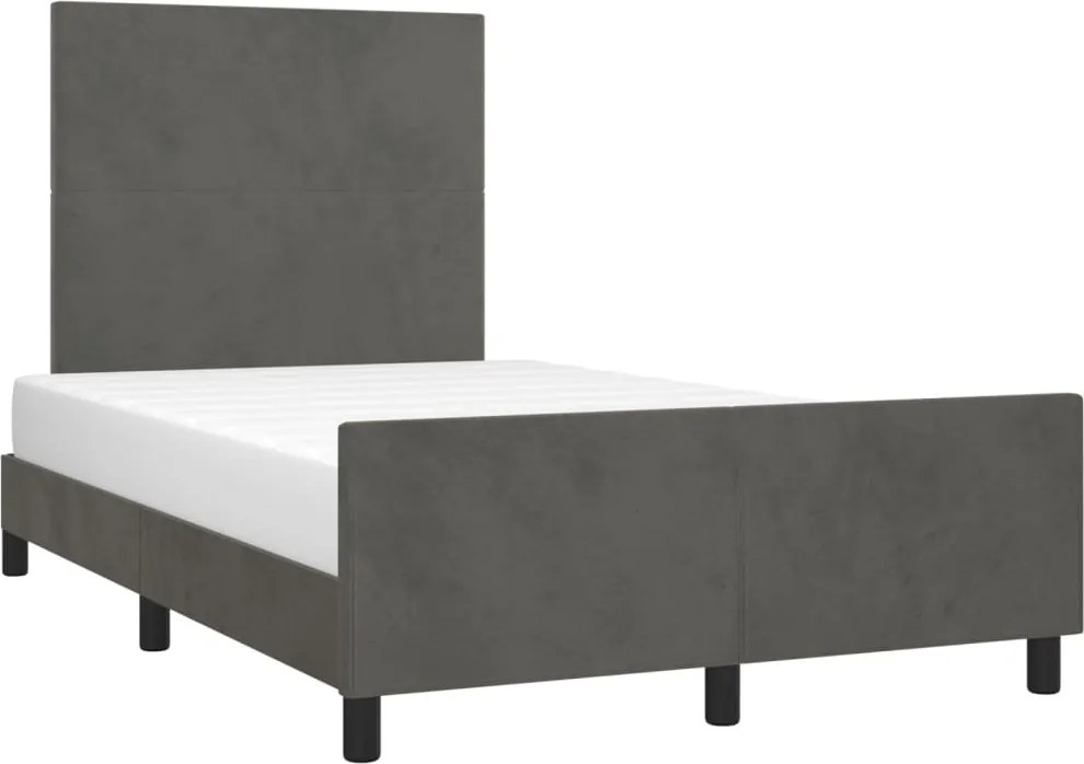 Rám postele bez matrací tmavě šedá 120x190 cm samet 3270567