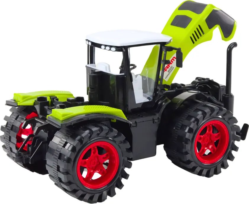 LEAN Toys Velký traktor s třecím pohonem, zelené zemědělské vozidlo